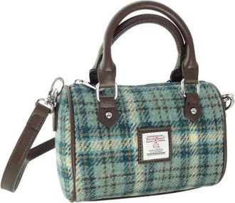 Glen Appin Of Scotland Harris Tweed Mini sac fourre-tout Kilbride, Col 121 Bleu canard