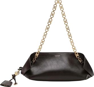 Ferragamo Femme, Sacs, Brun, Taille: ONE Size Sac à bandoulière marron foncé