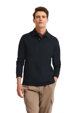 Bugatti Herren Polo Shirt Langarm Baumwolle