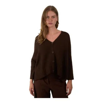 Luisa Cerano Femme, Pulls, Brun, Taille: 38 FR Gilet Cape
