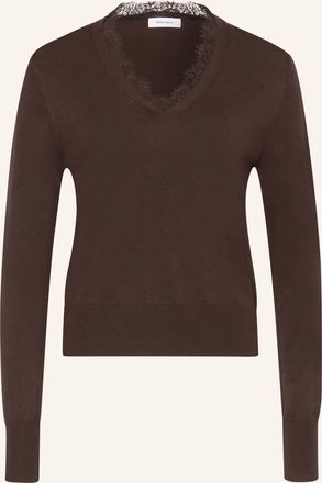 Darling Harbour Darling Harbour Pullover Mit Spitze braun