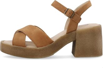 Ca Shott Damen CASEMILY Cross Nubuck Heeled Sandal, Brandy, 38 EU