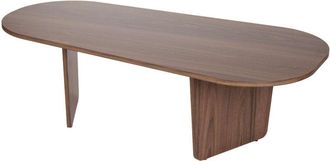 Hanah Home Table basse en bois Ovalis - 130 x 65 x 40 cm - Noyer