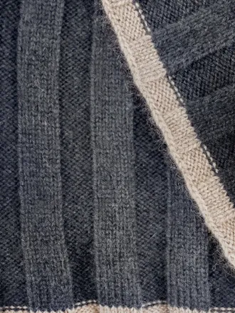 Brunello Cucinelli Mens Cashmere Scarf Grey Scarfs