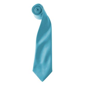 Premier Colours Herren Satin Clip Krawatte (2er Pack) (T&uuml;rkis)