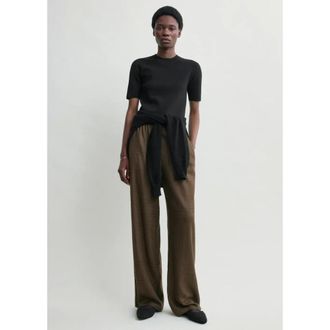 Toteme Femme, Pantalons, Brun, Taille: 42 FR Monogram Flannel PJ Bottoms