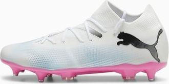 Puma Puma Men Future 7 Match Mxsg Soccer Shoes, Puma White-Puma Black-Poison Pink, 45 EU
