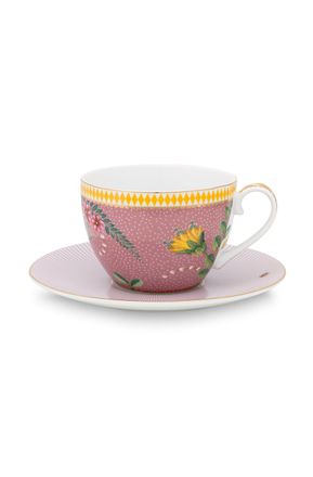 Pip Studio Cappuccino Tasse mit Untertasse La Majorelle | Pink - 280 ml