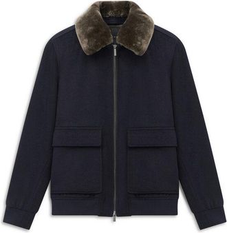 Bugatti Wollmantel 276096-21061 Dunkelblau Regular Fit