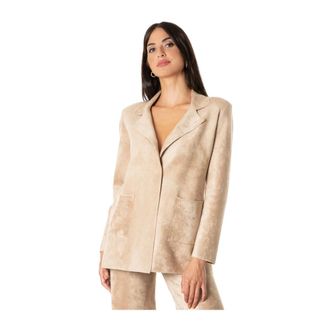D.exterior Giacca lunga in velluto - Femme - Vestes - Brun - Taille: 42 FR