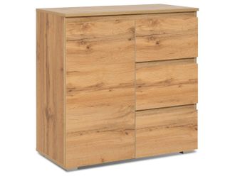 M&ouml;belando Kommode Standschrank Anrichte Highboard Sideboard Schrank Holz Flur Ravenna II Honig-Eiche