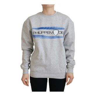 Philippe Model Femme, Sweatshirts et sweats à capuche, Gris, Taille: 36 FR Pull Imprimé à Manches Longues Gris