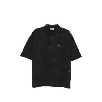 Carhartt Work in Progress Paint-splatter Logo-embroidered Polo Shirt