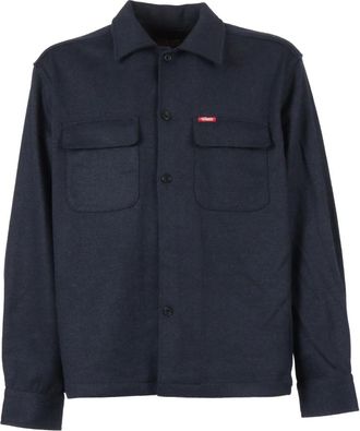 Deus Homme, Vestes, Noir, Taille: L Camicia Clayton Wool