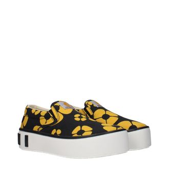 Marni Womens Blue Fabric Slip-On Loafers