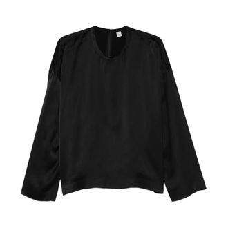 Toteme Boxy Satin-Top - - Blouses & Shirts - Damen - Schwarzk - M