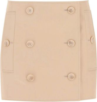 Burberry Trench-Baumwoll-Minirock - - Skirts - Damen - Beige - S
