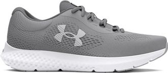 Under Armour UA Charged Rogue 4 Chaussures de sport pour hommes, baskets l&eacute;g&egrave;res et respirantes, acier/blanc/noir