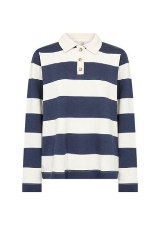 Soyaconcept Langarm-Poloshirt SC-BARNI 48 aus Viskosemischung mit Modal, Polyester und Elasthan, Regular Fit