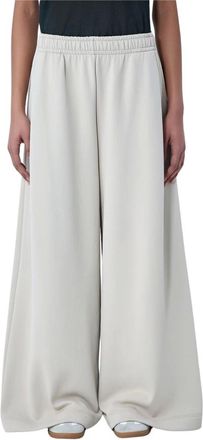 Lacoste Femme, Pantalons, Beige, Taille: 40 FR Pantalon Large avec Taille &Eacute;lastiqu&eacute;e