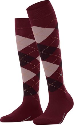 Burlington Damen Kniestrümpfe Marylebone W Kh Wolle lang gemustert 1 Paar, Rot Cranberry 8033, 36-41