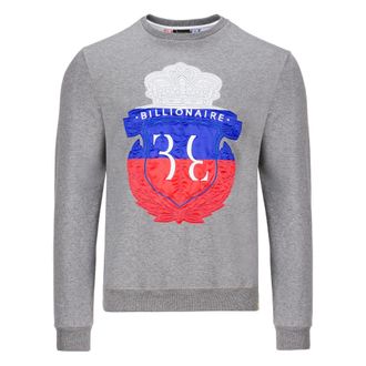 Billionaire Boys Club Homme, Sweatshirts et sweats &agrave; capuche, Gris, Taille: 3XL SweaT-shirt LS Crest