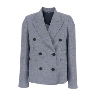Brunello Cucinelli Femme, Vestes, Bleu, Taille: 32 FR Vestes