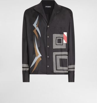 Dolce & Gabbana Geometric-print Twill Shirt - Mann Hemden Multicolor 40