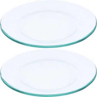 OSALADI SEWACC 2 St&uuml;ck Wachsschmelzschale aus Transparentem Glas Ersatzplatte f&uuml;r &Auml;therische &Ouml;le und Duftwachs Aromatherapie Heizschale f&uuml;r Kerzenw&auml;rmer und S