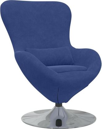 vidaXL Eiersessel Polizeiblau 63 x 73 x 90 cm Samt Vidaxl