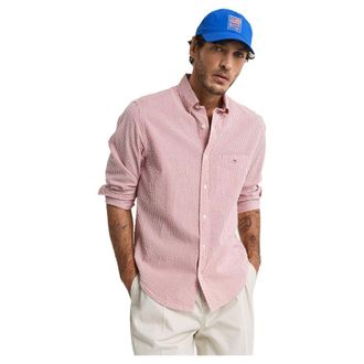 GANT Herren REG Seersucker Stripe Shirt Hemd, Ruby RED, 56