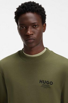 HUGO BOSS Sweatshirt Nespon Rundhalsausschnitt, Regular Fit, reine Baumwolle