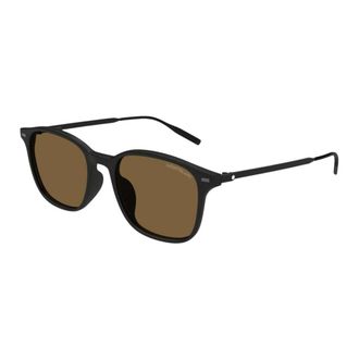 Montblanc Eckige Sonnenbrille - - Accessories - Herren - Schwarzk - 54 MM