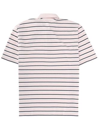 Rotate Striped Logo Polo Shirt - Pink