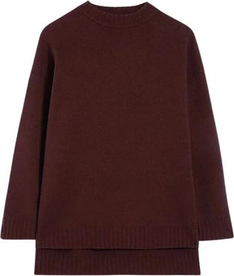 Jil Sander Femme, Pulls, Brun, Taille: 36 FR Pull en Laine Prune Chocolat