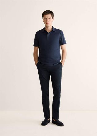 Mango Polo slim-fit 100 % coton bleu marine - Homme - XXL - MANGO MAN