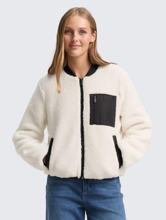 Tom Tailor Steppjacke Jacken Teddy Jacke mit Bomberkragen