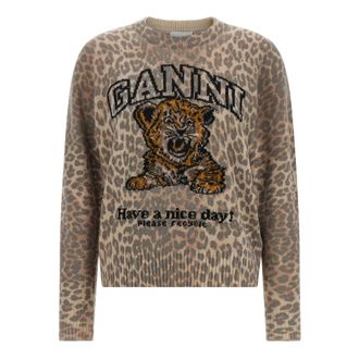 Ganni Damen, Strickwaren, Beige, SGr&ouml;&szlig;e