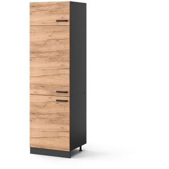 Vicco K&uuml;hlumbauschrank R-Line, Goldkraft Eiche, 60 cm