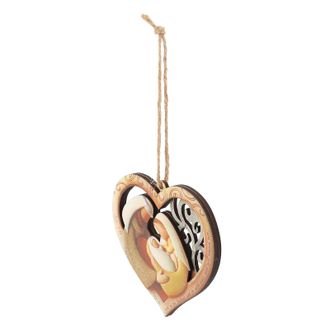 Hemobllo Liebes Herz Holzanh&auml;nger Familienfigur Wanddeko zum Aufh&auml;ngen Kreatives H&auml;ngendes Holzornament f&uuml;r Wohn Schlafzimmer Elegantes Wandkunst Pendant als L