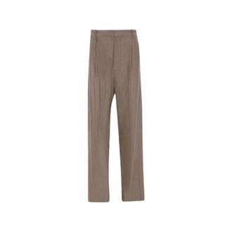 Victoria Beckham Femme, Pantalons, Gris, Taille: 36 FR Pantalon Droit Large