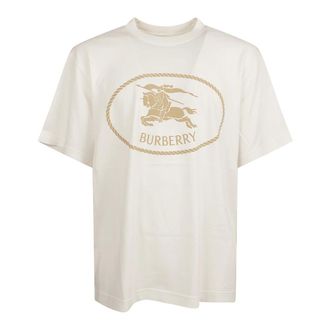Burberry Homme, Tops, Blanc, Taille: S T-shirts et Polos avec design Equestrian Knight