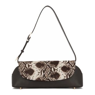 Kazar Femme, Sacs, Brun, Taille: ONE Size Sac &agrave; rabat allong&eacute; avec poil naturel