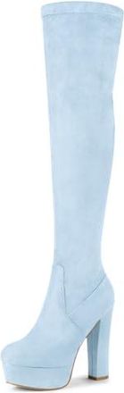 Allegra K Bottes compens&eacute;e compens&eacute;es femmes semelles compens&eacute;es Bleu ciel 37