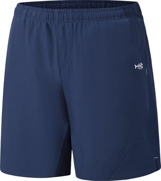 Bassdash Herren 7 Atmungsaktive Sweatshorts Angelshorts UPF 50+ Leichtgewichtige Wasserabweisende Schnell Trocknende Shorts Zum Wandern mit ReißVerschlusstasch