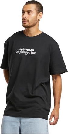 Mister Tee Mt3461-gambling Capital Oversize Tee T-Shirt, Noir, L Grande Taille Tall Hommes