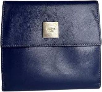 Celine Portefeuille Vintage Pre-owned - Femme - Pre-owned - Bleu - Taille: ONE Size