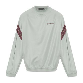 Palm Angels Baumwoll-Sweatshirt mit gesticktem Logo - - Sweatshirts & Hoodies - Herren - Gr&uuml;n - S