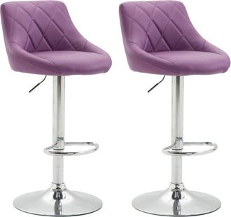 Clp Stocks SooL 2 pcs en chaises de cuisine pivotantes en cuir eco avec des repousses de pied de différentes couleurs Couleur : Alto