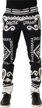 Dolce & Gabbana Homme, Pantalons, Noir, Taille: M Pantalon de tailleur MarinaPrint